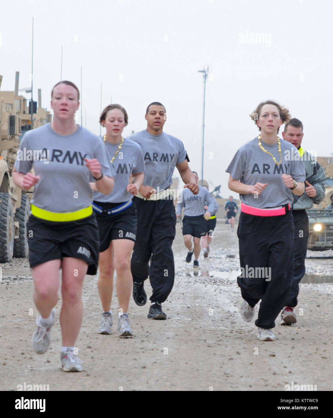 Soldiers of the 37th Infantry Brigade Combat Team push on during the St ...