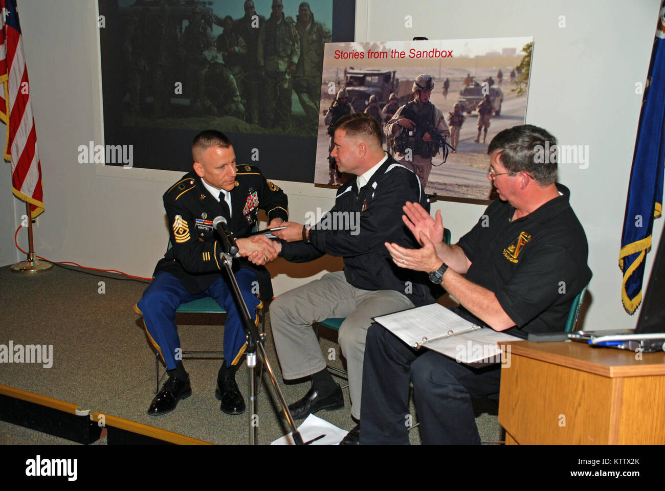 U.S. Representative Chris Gibson presents a souvenior of his service in ...
