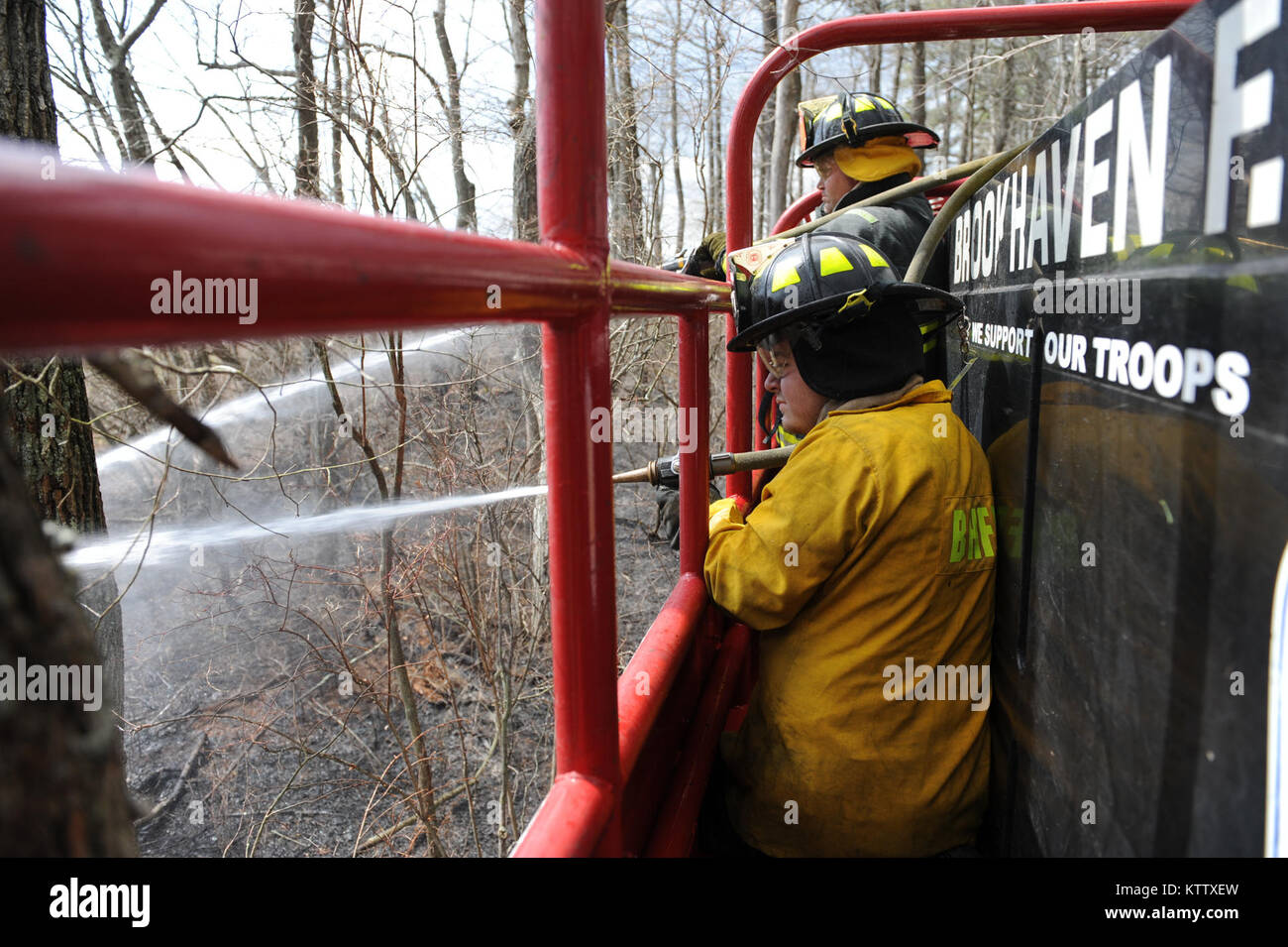 SUFFOLK COUNTY, NY - Manorville and Brookhaven firefighters ride a ...