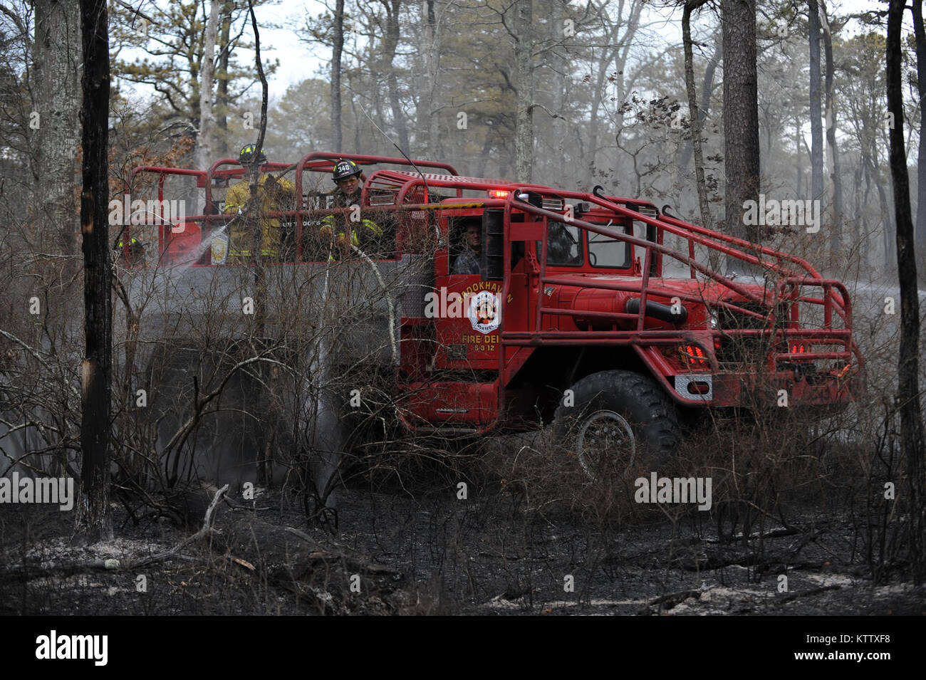 SUFFOLK COUNTY, NY - Manorville and Brookhaven firefighters ride a ...
