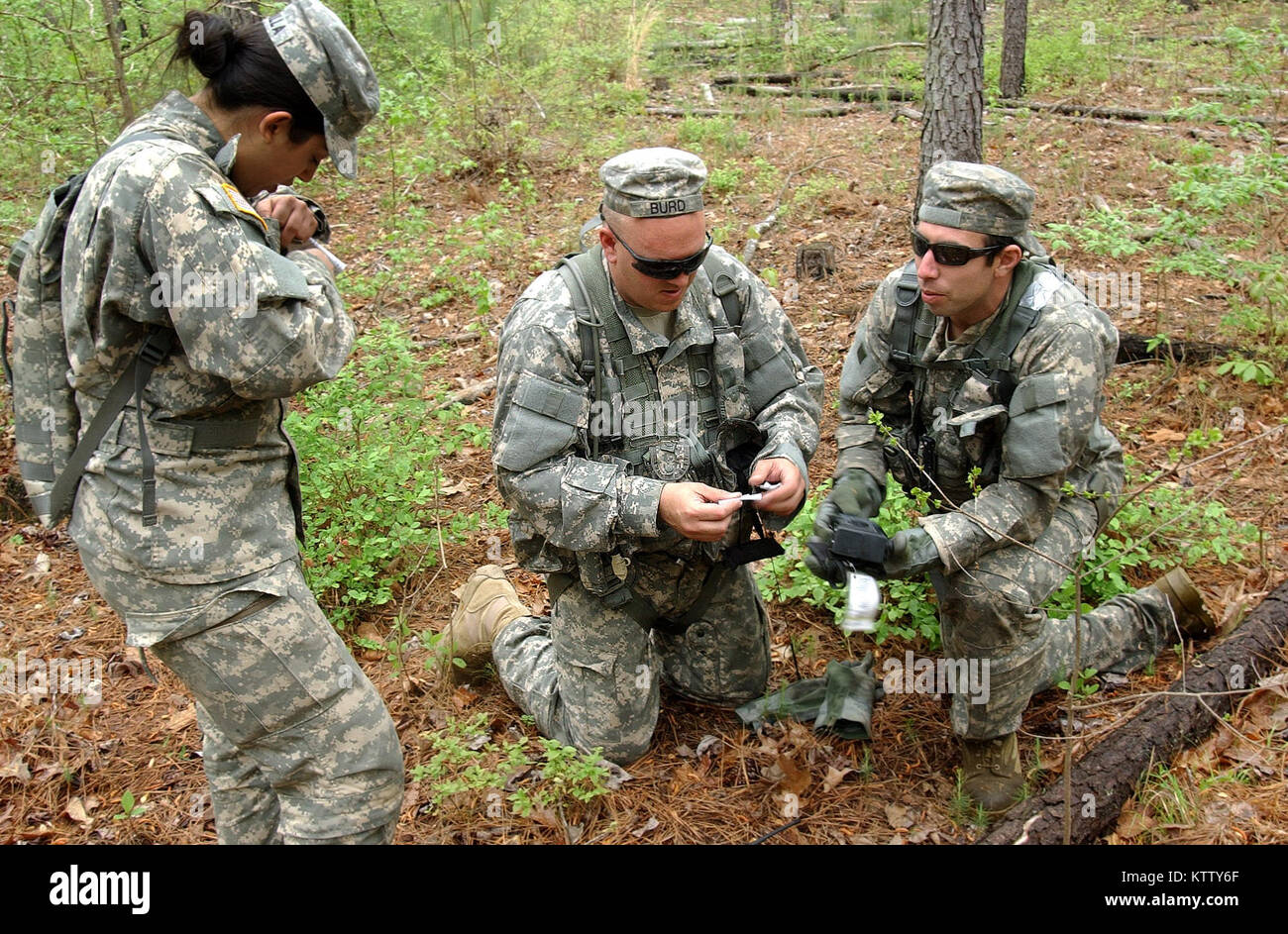 FORT A.P. HILL, Va. - 1st Lt. Amy Bonilla (right), Sgt. Keith Burd and ...