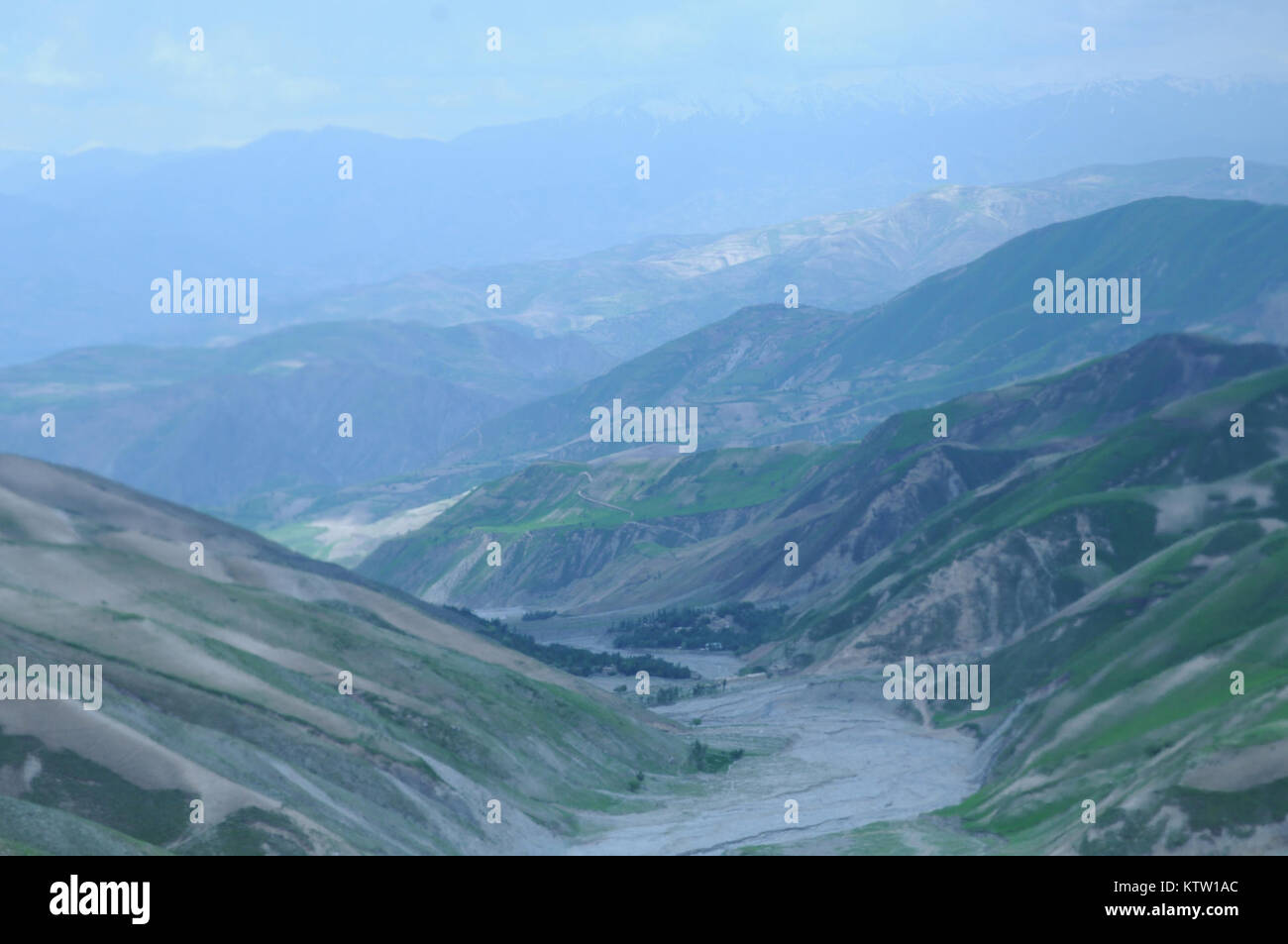 An aerial view of the mountains between Faizabad and Khwahan ...