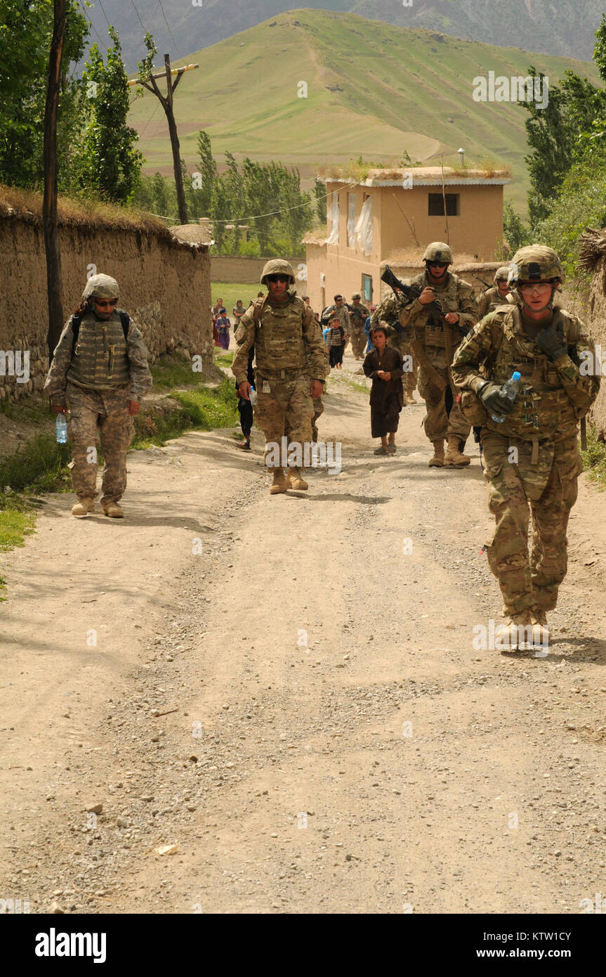 Soldiers of the 37th Infantry Brigade Combat Team and villagers of ...