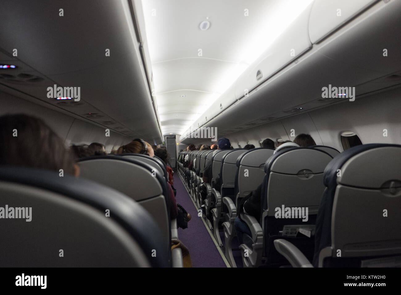 On,board,inside,cabin,crew,safety,instructions,life jacket,flybe,early ...