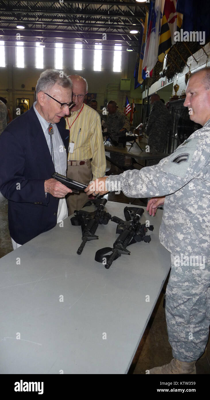 TROY, N.Y. - New York Army National Guard Lt. Col. Jude Mulvey greets ...