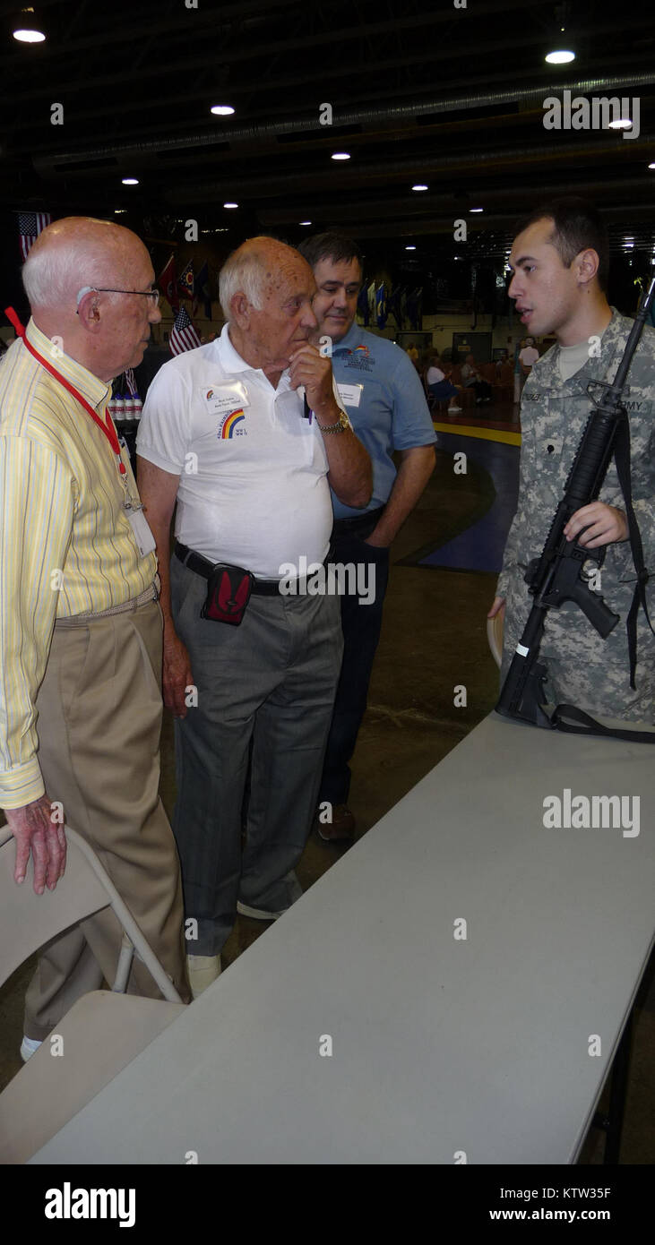 TROY, N.Y. - New York Army National Guard Lt. Col. Jude Mulvey greets ...