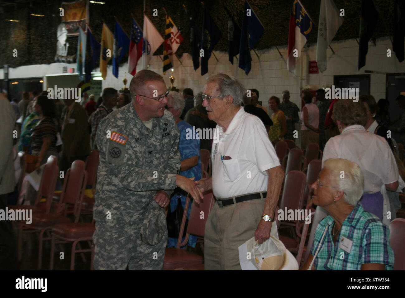 TROY, N.Y. - New York Army National Guard COL Gary Yaple greets WWII ...