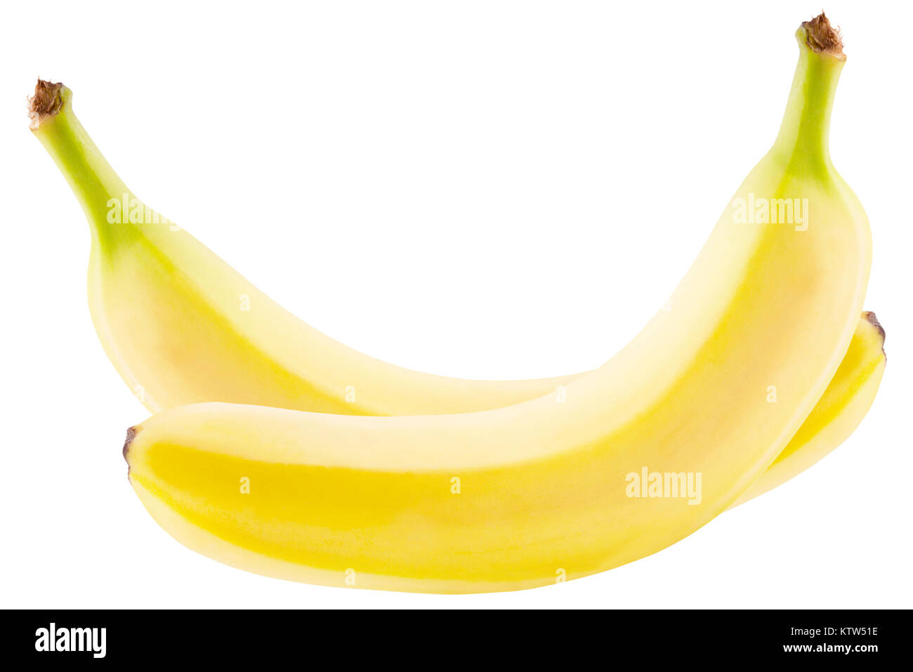 Isolated banana.Two bananas isolated on white background with clipping ...
