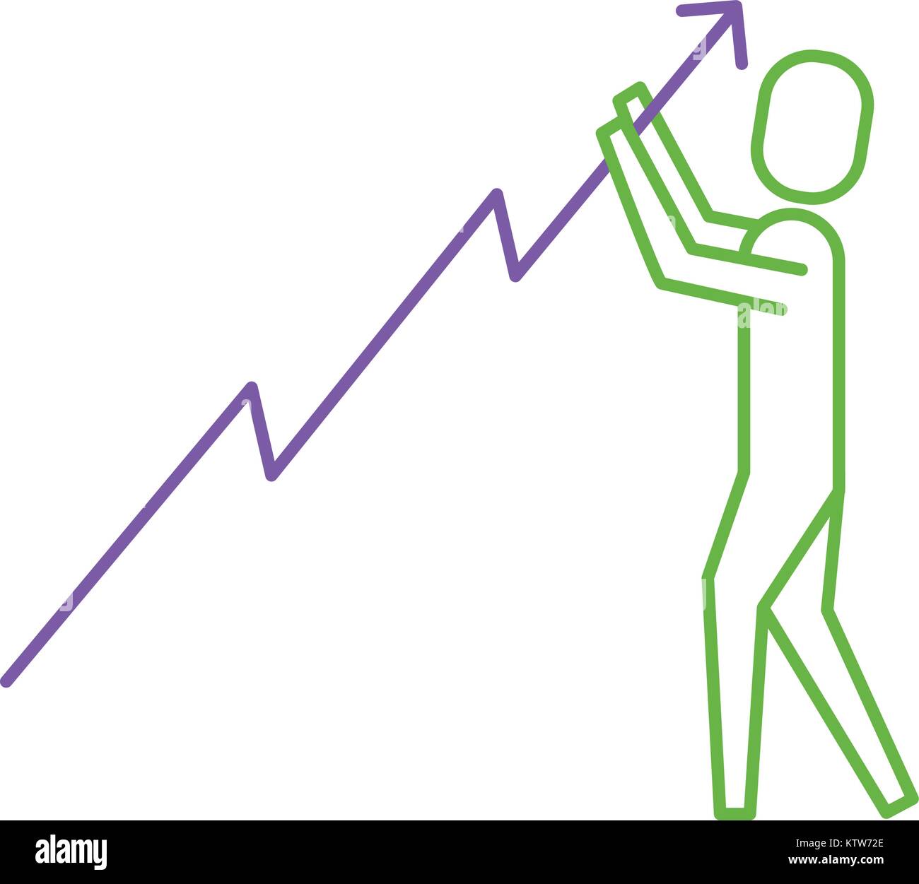 businessman with business graph growth arrow Stock Vector Image & Art - Alamy