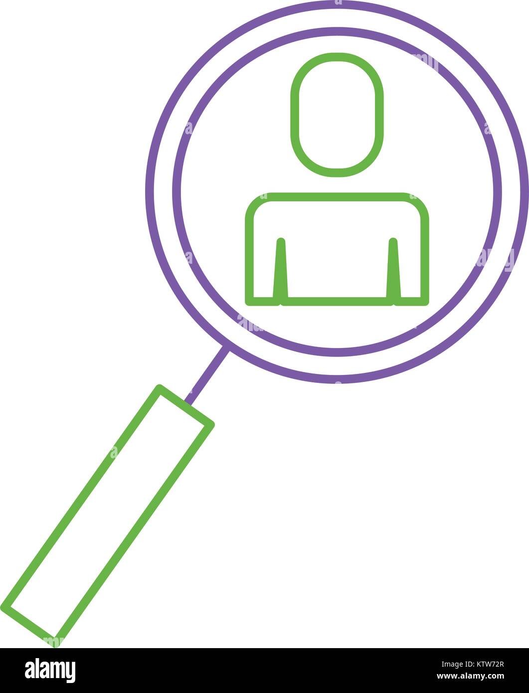 magnifier with business man pictogram icon Stock Vector Image & Art - Alamy