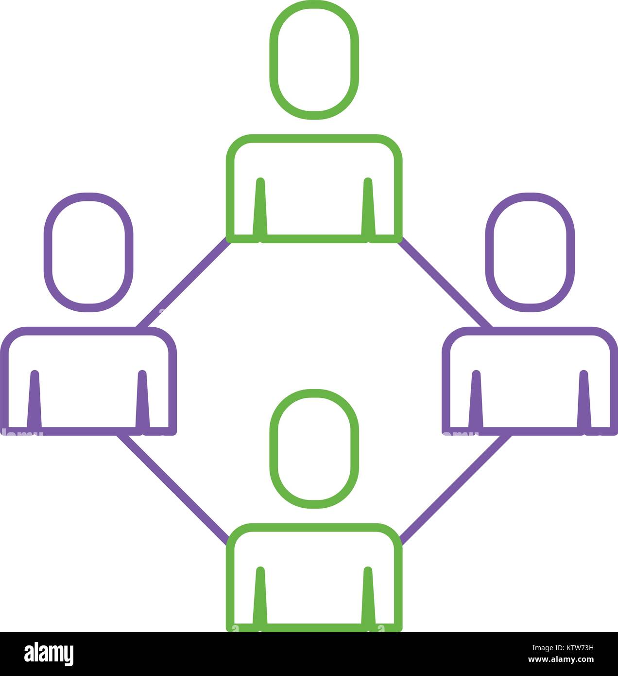 group people teamwork connection cooperation Stock Vector Image & Art ...