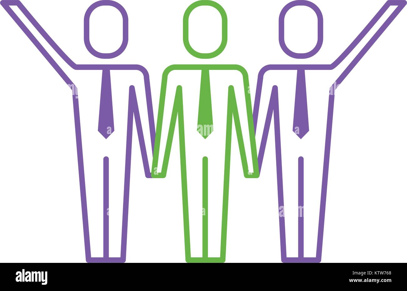 three men holding hands teamwork successful Stock Vector Image & Art ...