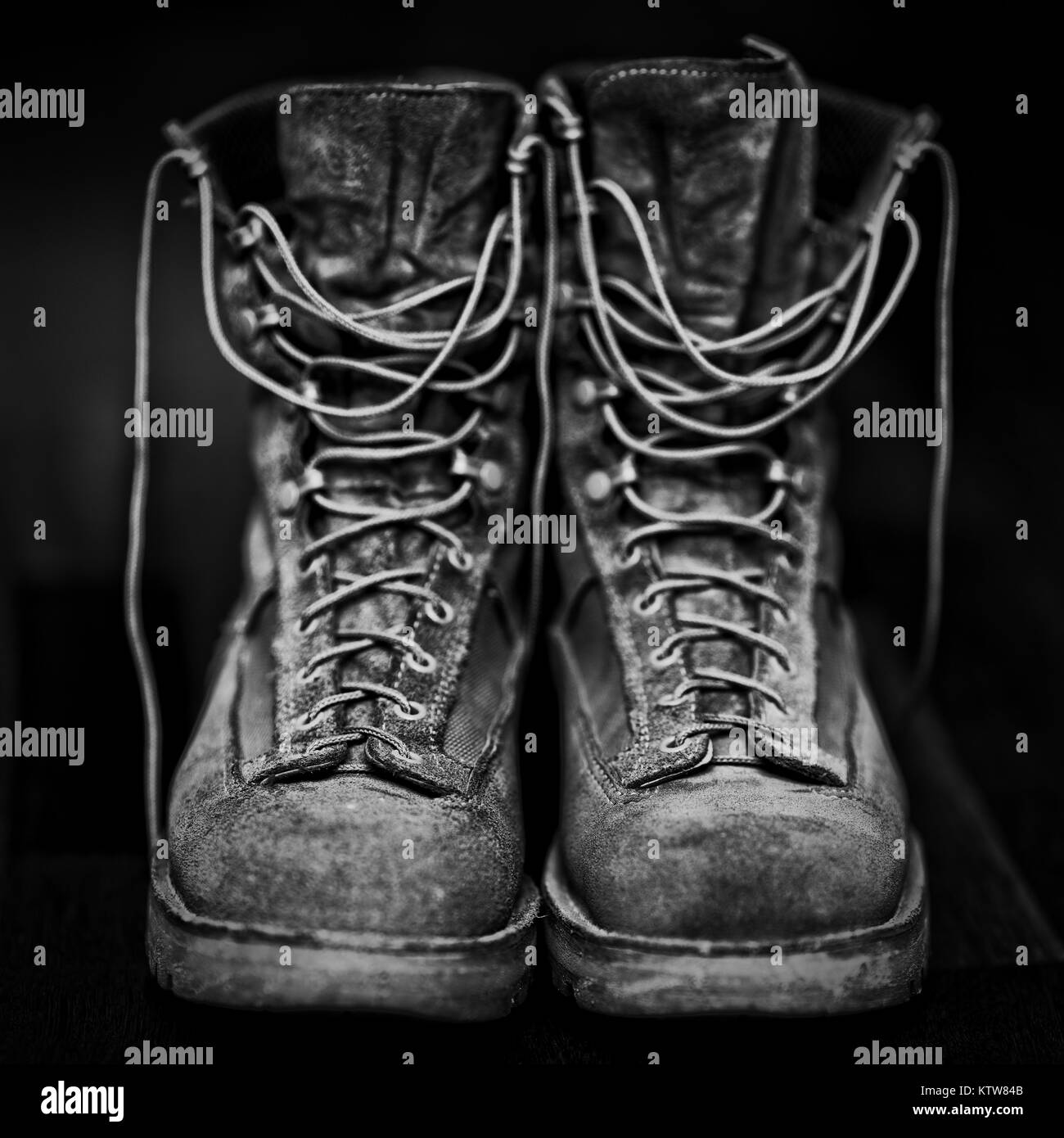 Old boots army Black and White Stock Photos & Images - Alamy
