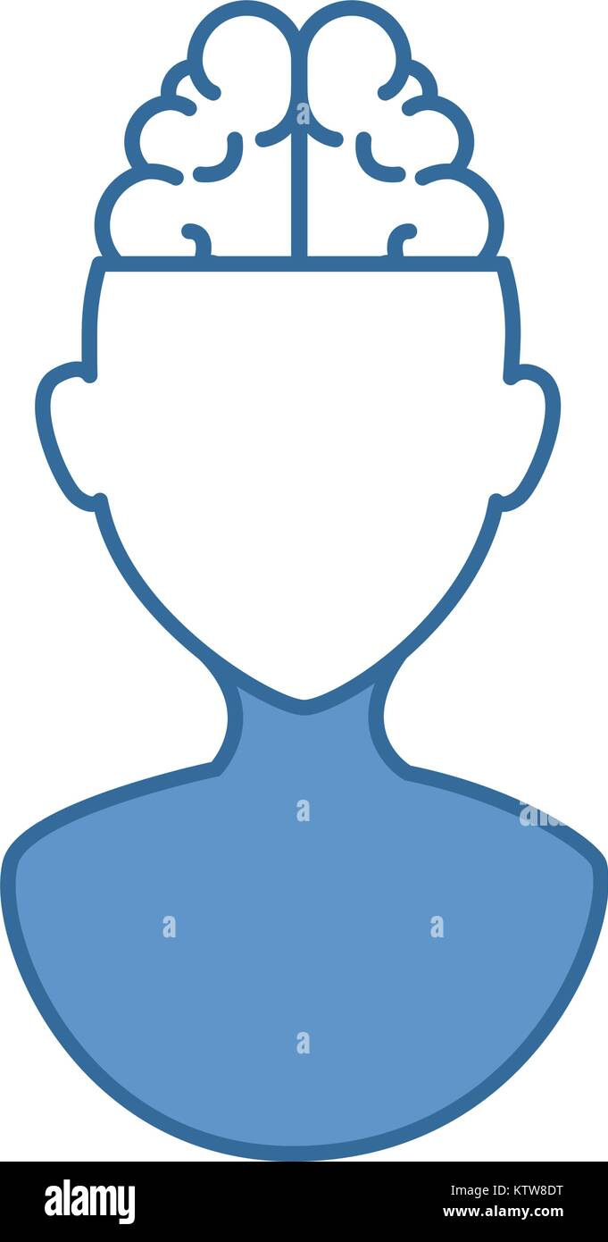 brain storming with human profile vector illustration design Stock ...