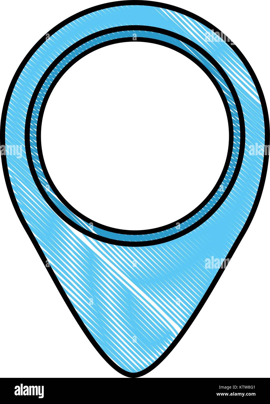 pin pointer location with arrow vector illustration design Stock Vector ...