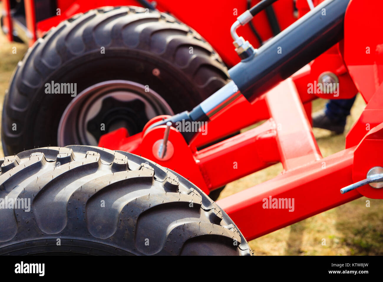 Agriculture equipment concept. Detailed closeup agricultural machinery ...
