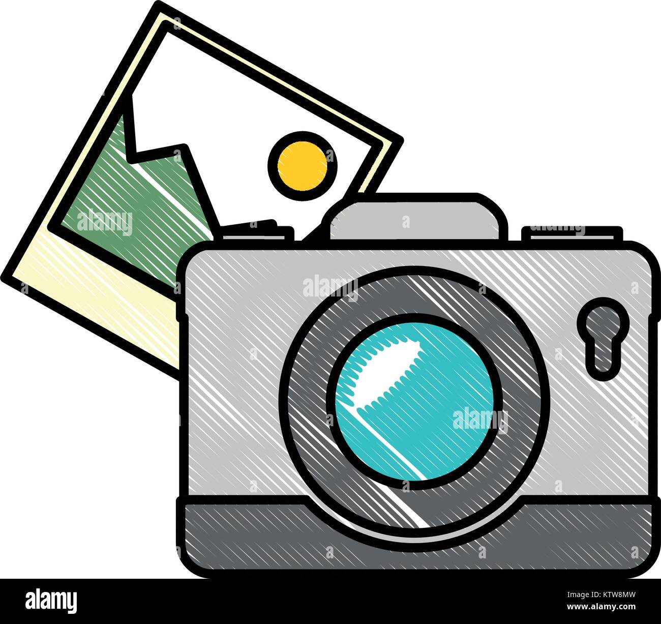 camera photographic with pictures vector illustration design Stock ...