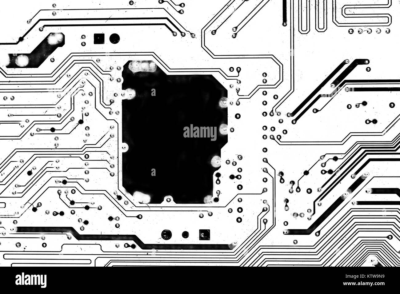 Electric Circuit, Black&white for background Stock Photo - Alamy