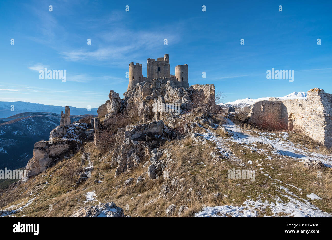 Rocca Calascio (Italy) - The ruins of a medieval village with castle ...