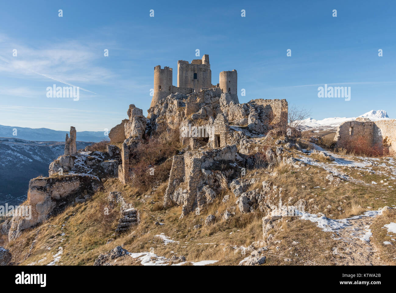 Rocca Calascio (Italy) - The ruins of a medieval village with castle ...