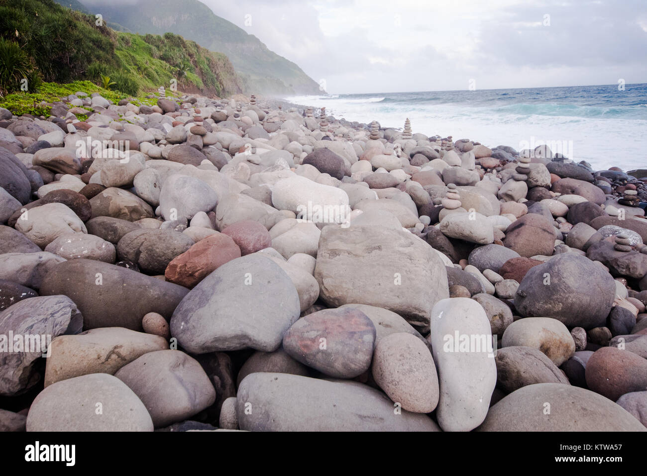 Valugan boulder beach, Batanes, Philippines Stock Photo - Alamy