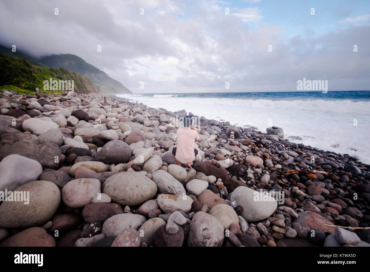 Valugan boulder beach, Batanes, Philippines Stock Photo - Alamy