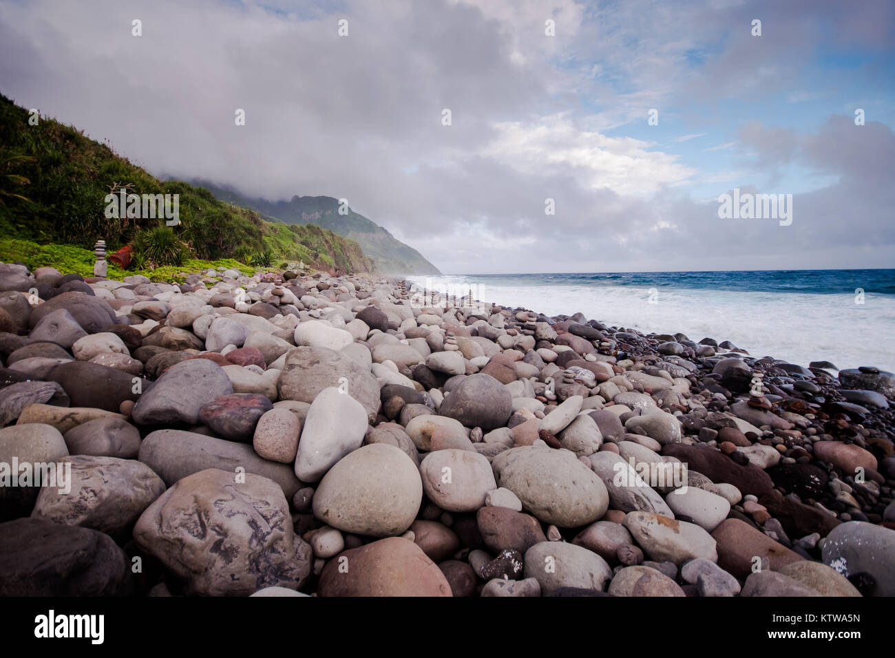 Valugan boulder beach, Batanes, Philippines Stock Photo - Alamy