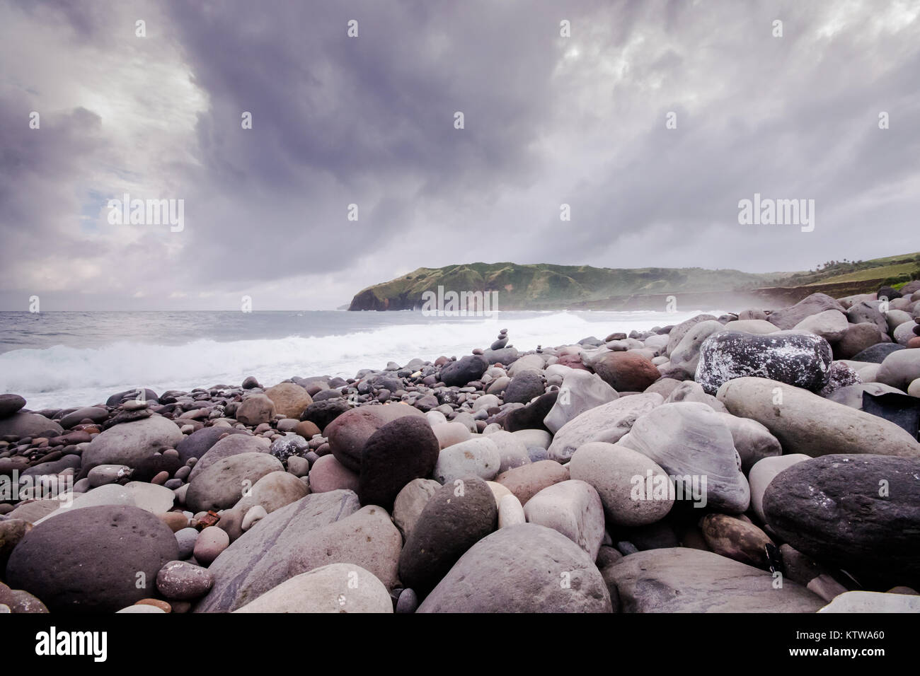 Valugan boulder beach, Batanes, Philippines Stock Photo - Alamy