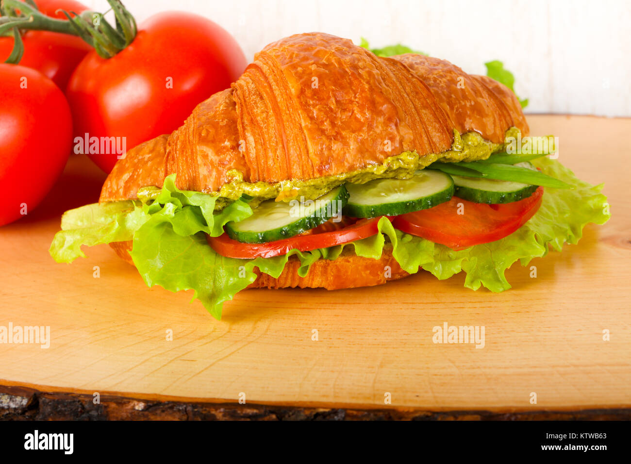 Vegan croissant with vegetables Stock Photo - Alamy