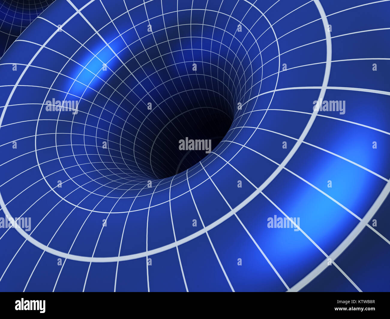 Abstract blue 3D vortex illustration. 3D illustration Stock Photo - Alamy