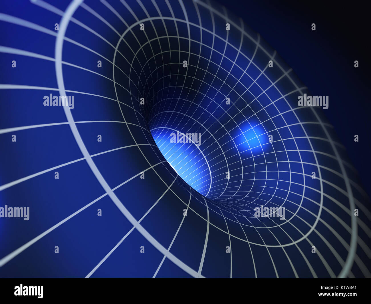 Abstract blue 3D vortex illustration. 3D illustration Stock Photo - Alamy