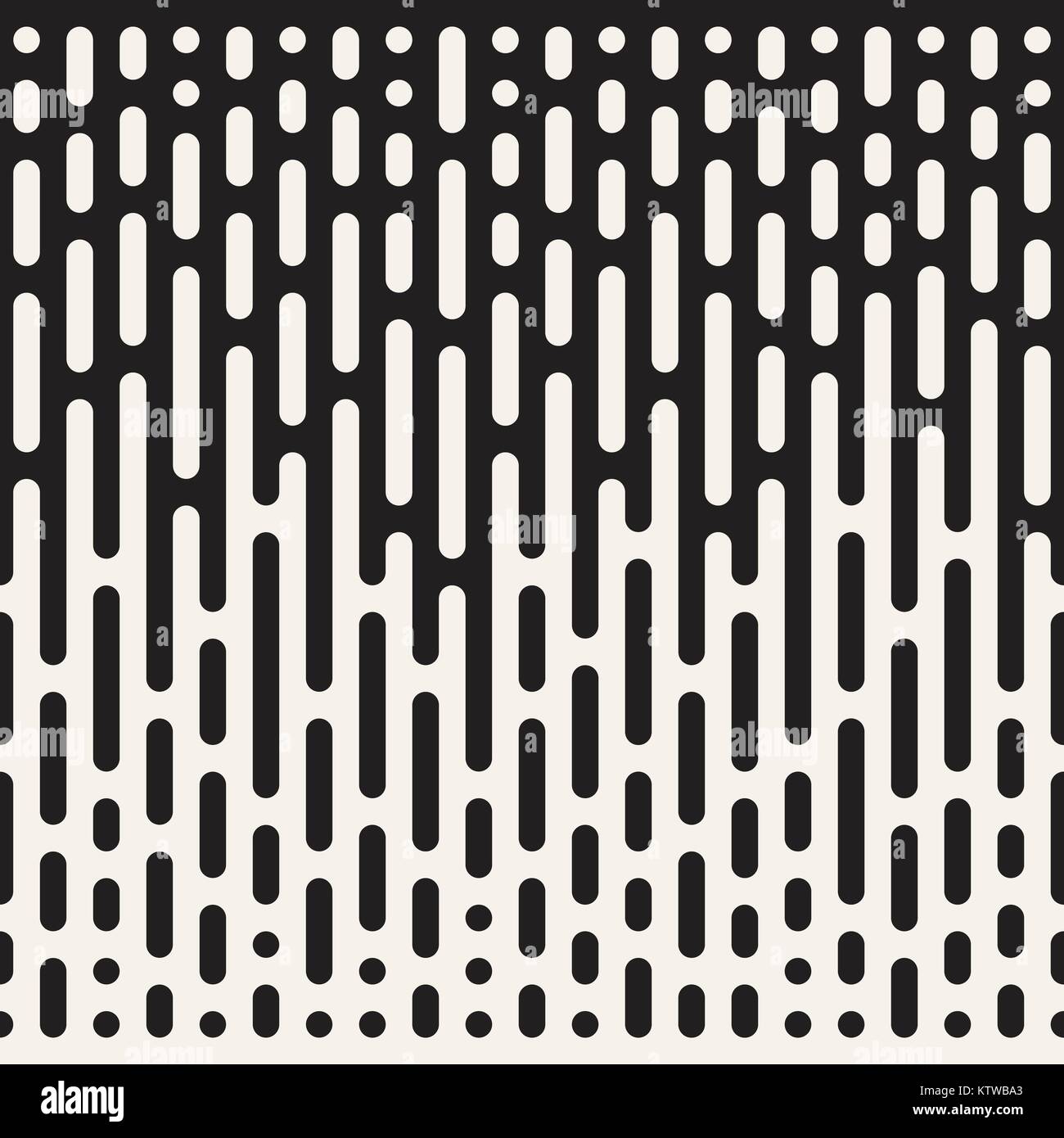 Vector seamless irregular lines. Halftone black and white color ...