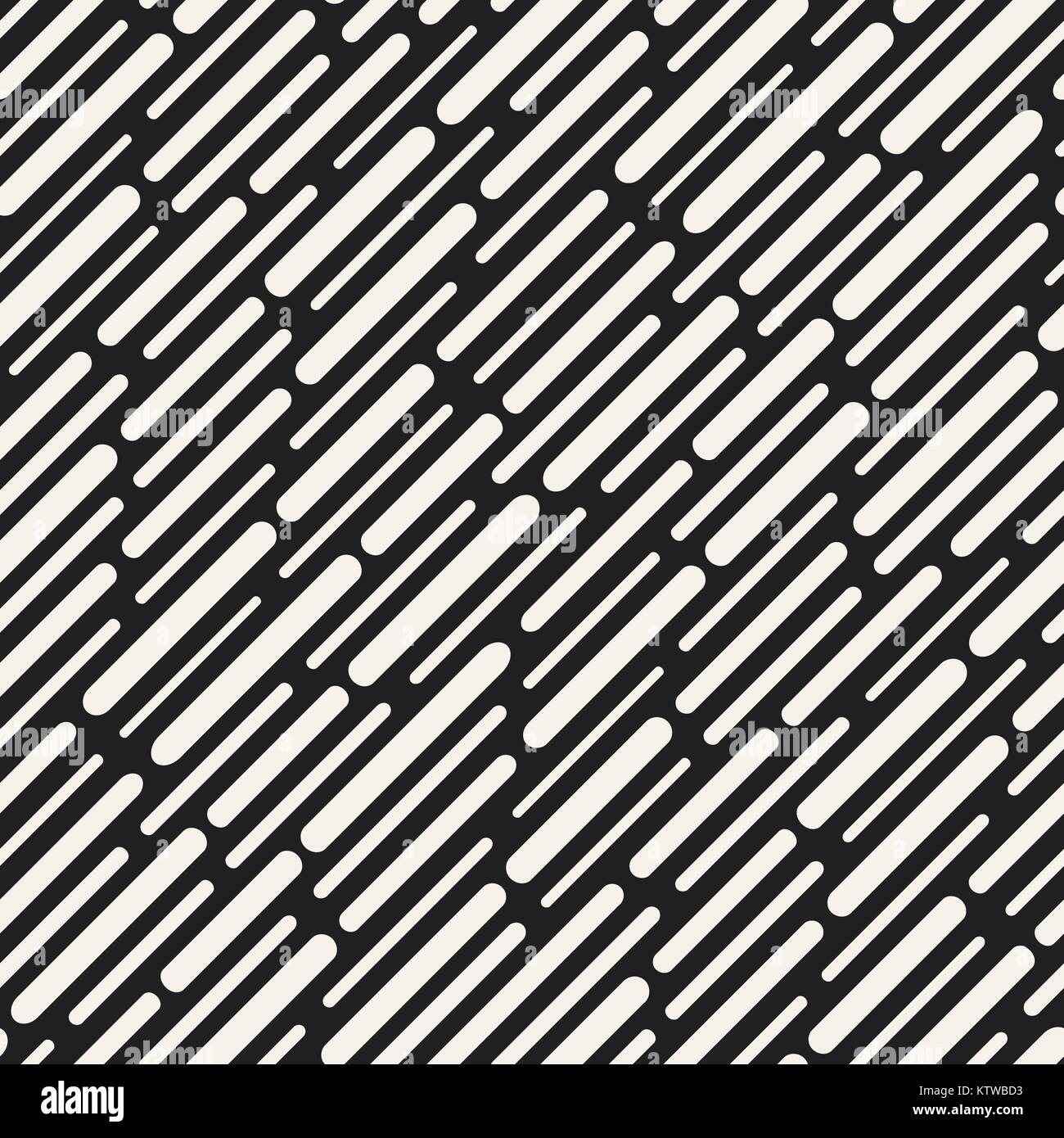 Black and White Irregular Rounded Dashed Lines Pattern. Modern Abstract ...