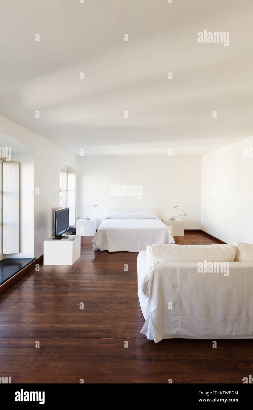 Interior, small apartment, room view Stock Photo - Alamy