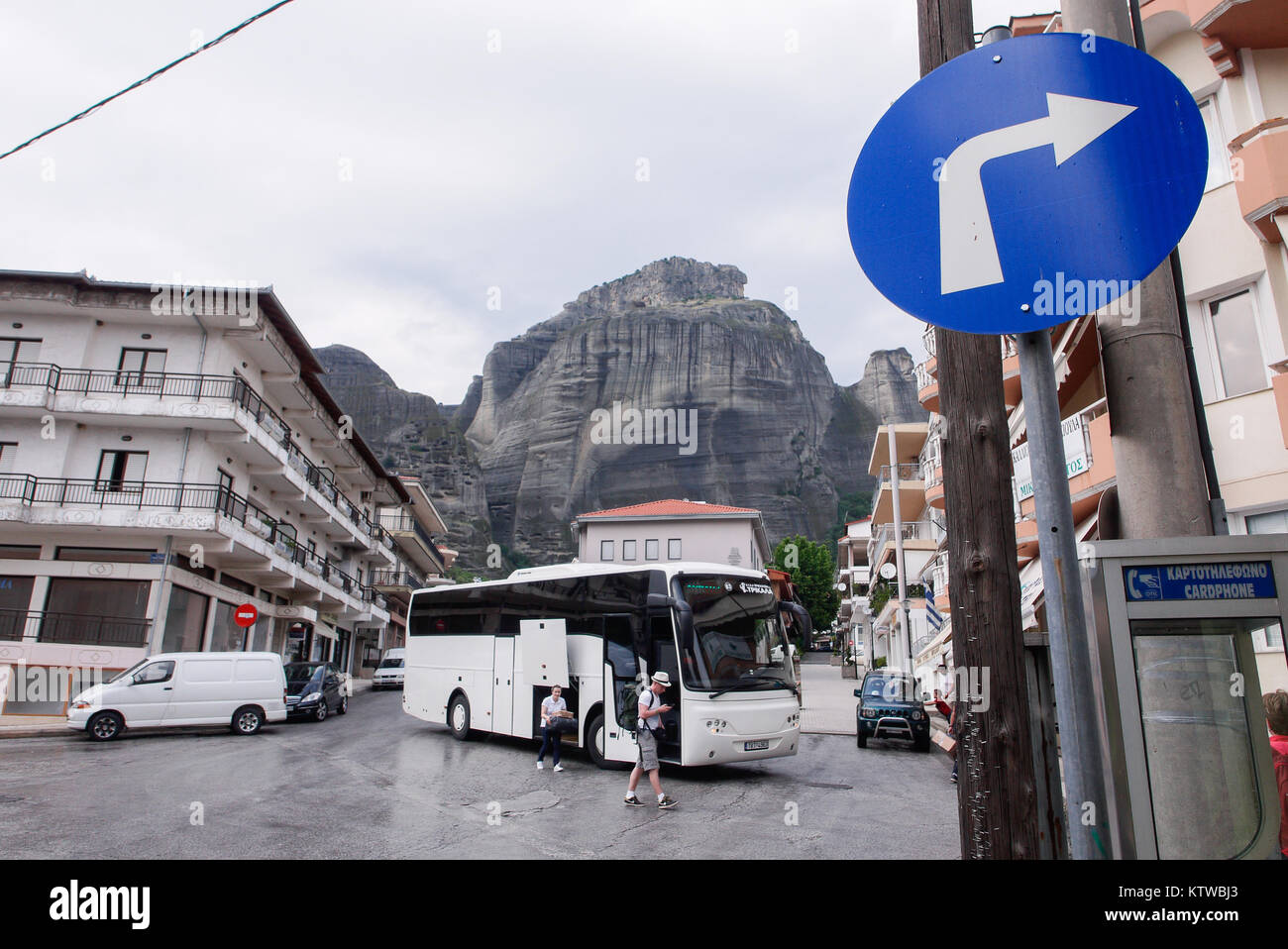 Greece tourist bus village hi-res stock photography and images - Alamy