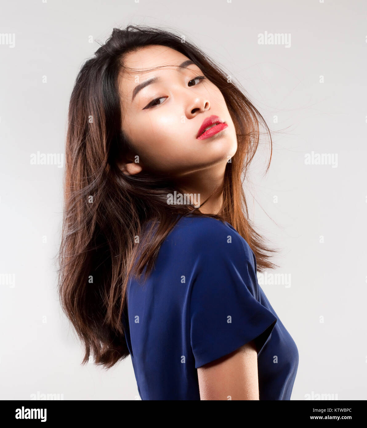 Girl in blue top hi-res stock photography and images - Alamy