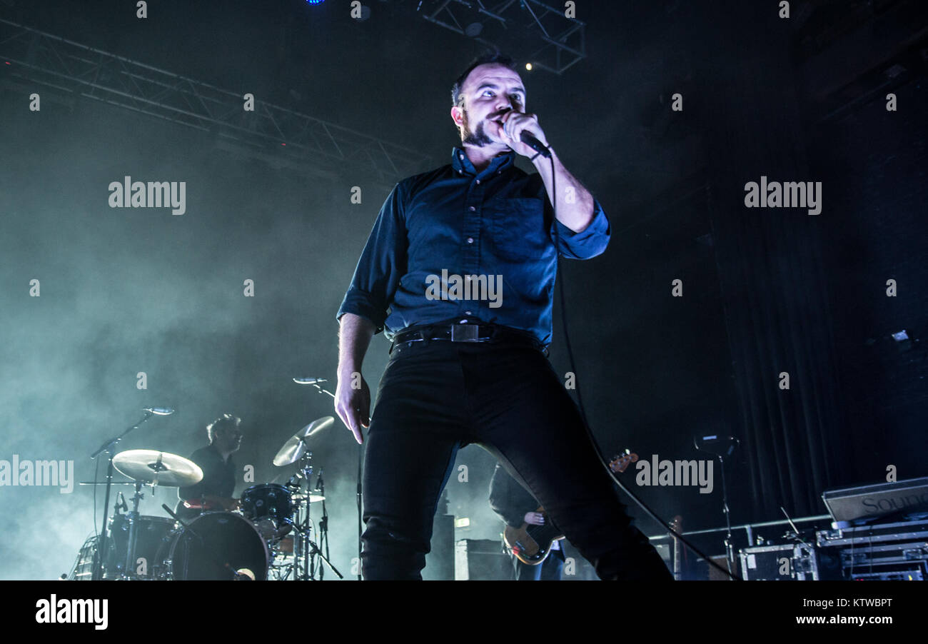 Future Islands performing live on stage at the O2 Academy in ...