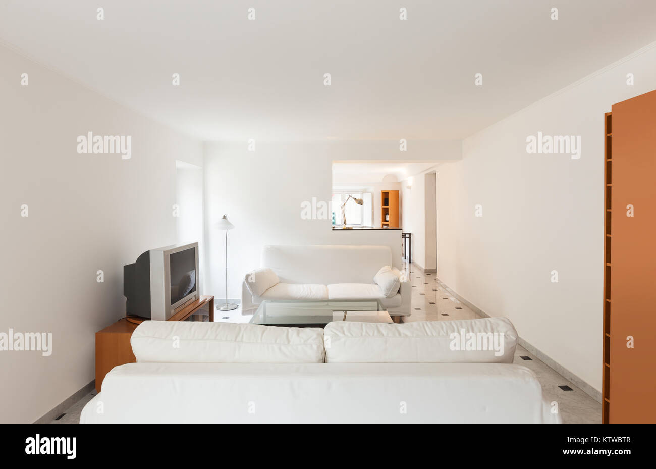 Interior, small apartment, living room view Stock Photo - Alamy