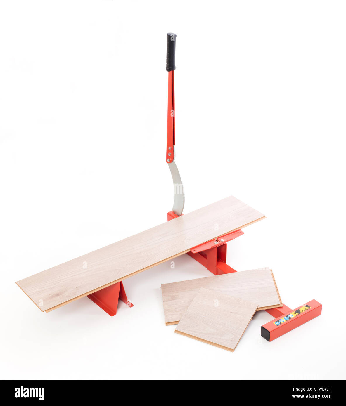 Red tool for cutting laminate, isolated on white Stock Photo - Alamy