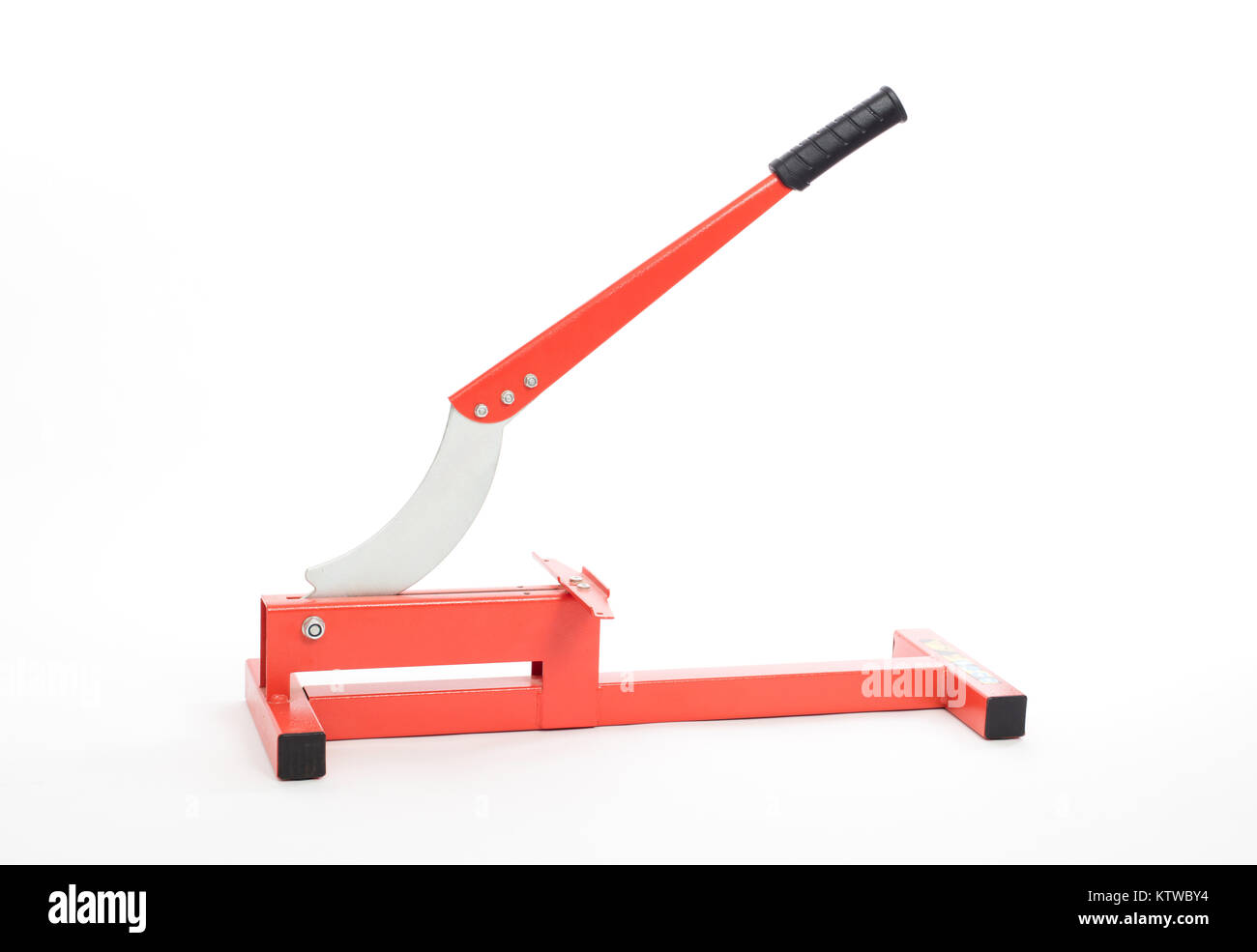 Red tool for cutting laminate, isolated on white Stock Photo - Alamy