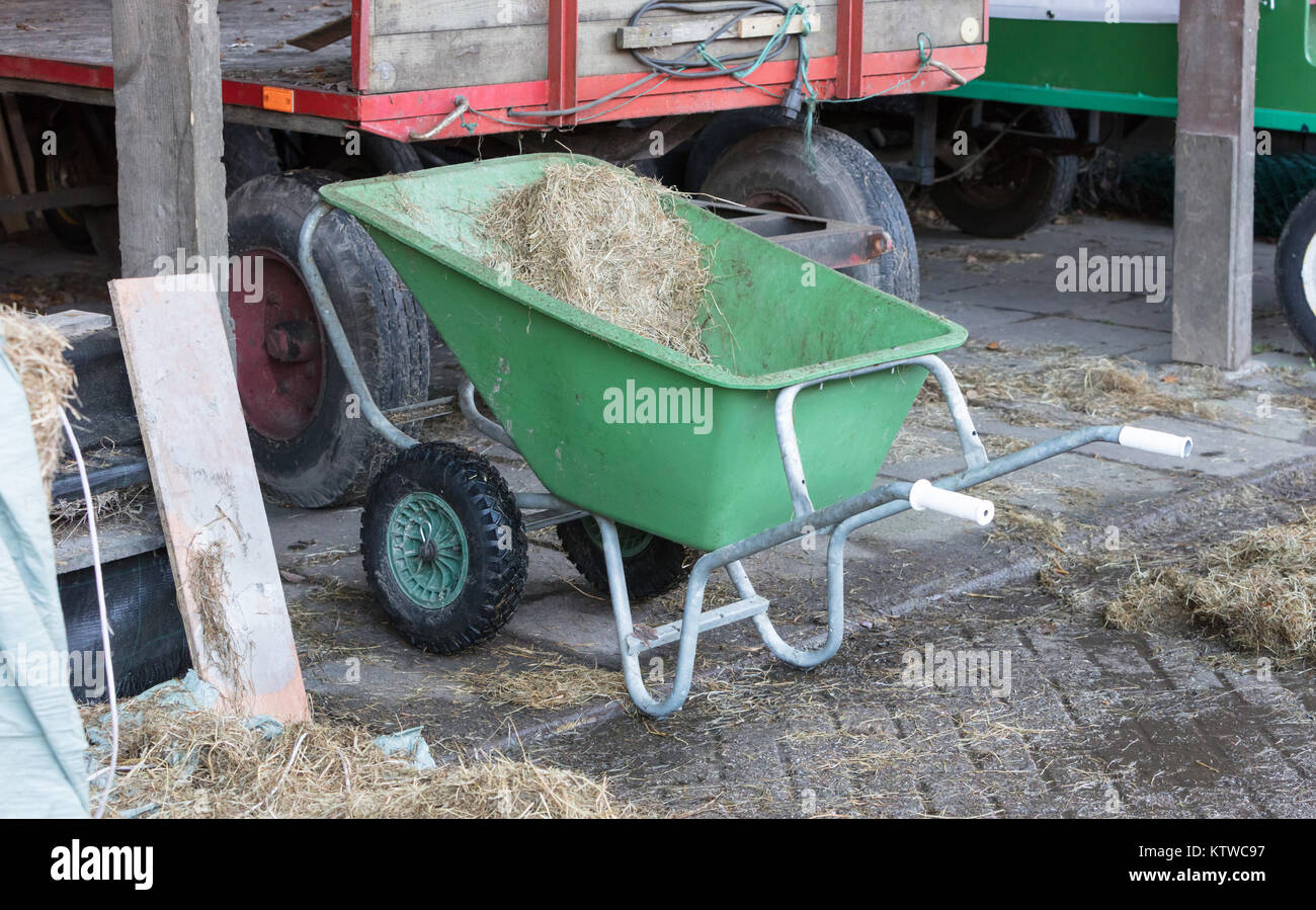 Wheelbarrow on a farm in the Netherlands Stock Photo - Alamy