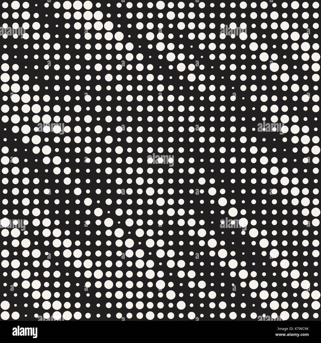 Modern Stylish Halftone Texture. Endless Abstract Background With Random Size Circles. Vector ...