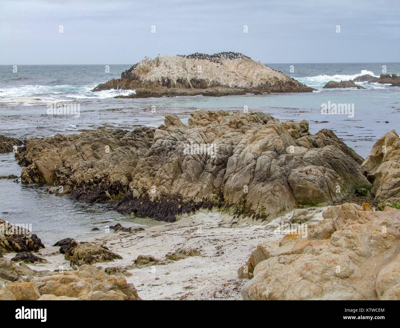 rocky coastal scenery around the Monterey Peninsula in California, USA ...