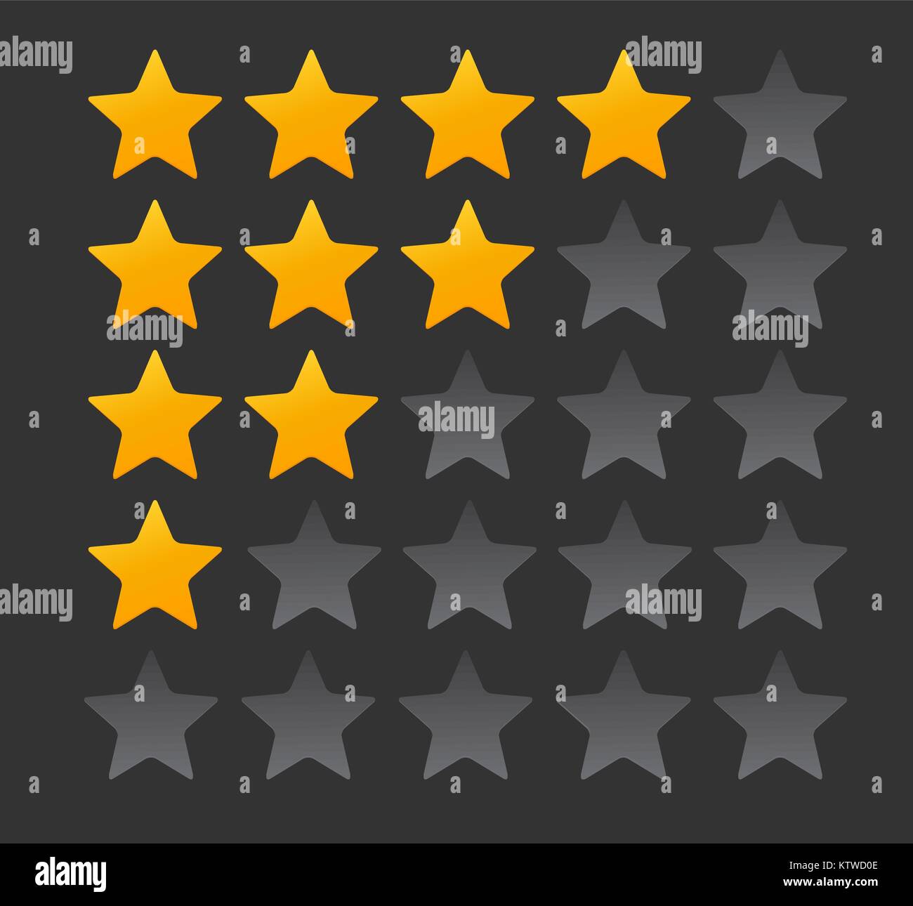Star Rating. Evaluation System and Positive Review Sign. Vector ...