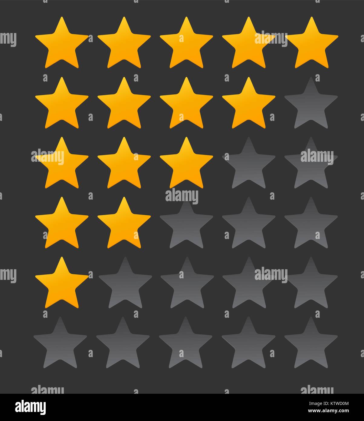 Star Rating. Evaluation System and Positive Review Sign. Vector ...