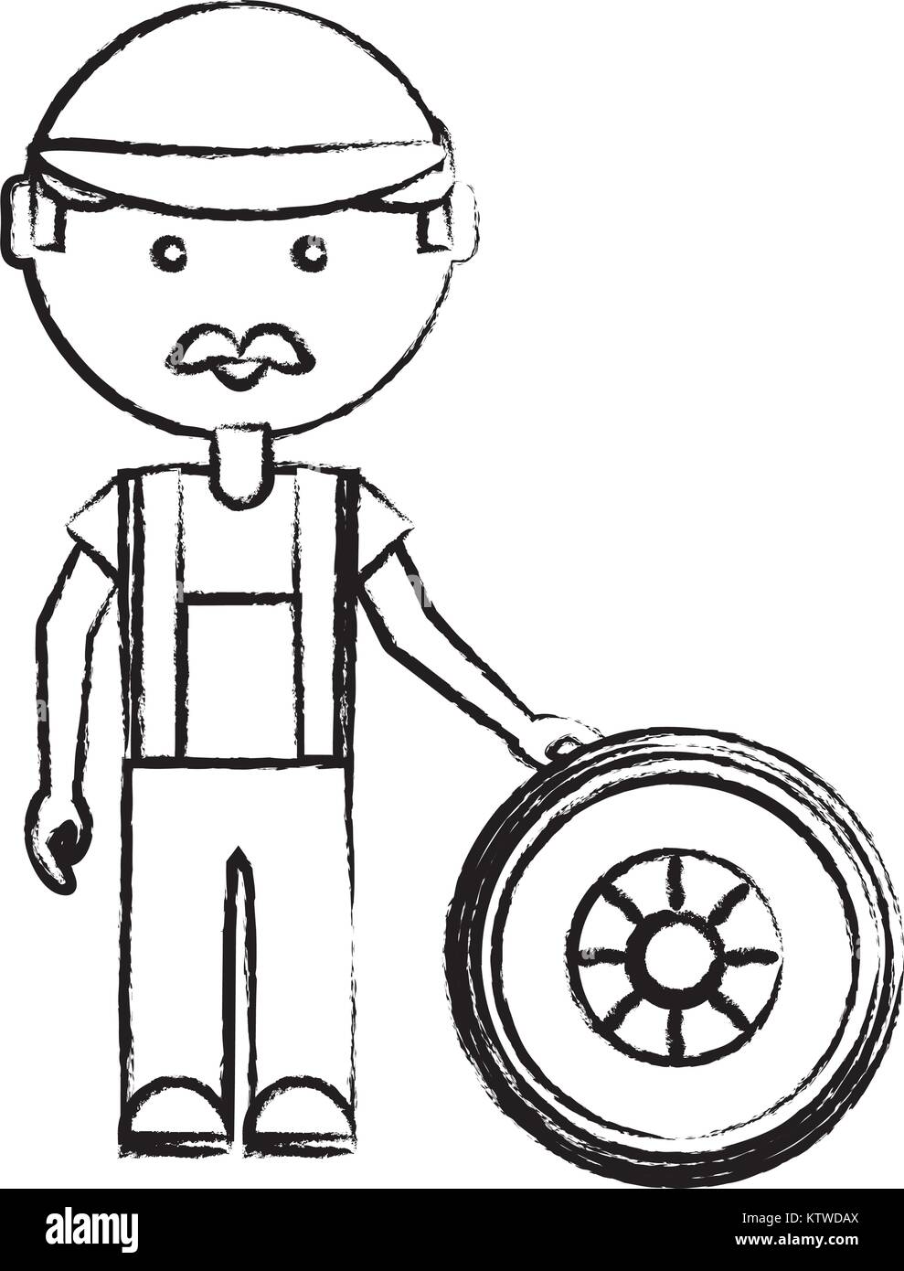 cartoon mechanic man icon Stock Vector Image & Art - Alamy