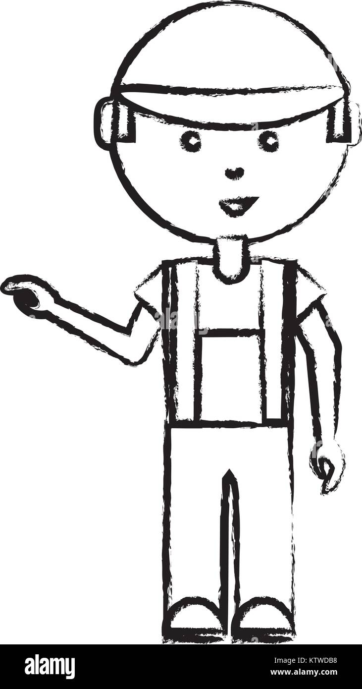 cartoon mechanic man icon Stock Vector Image & Art - Alamy