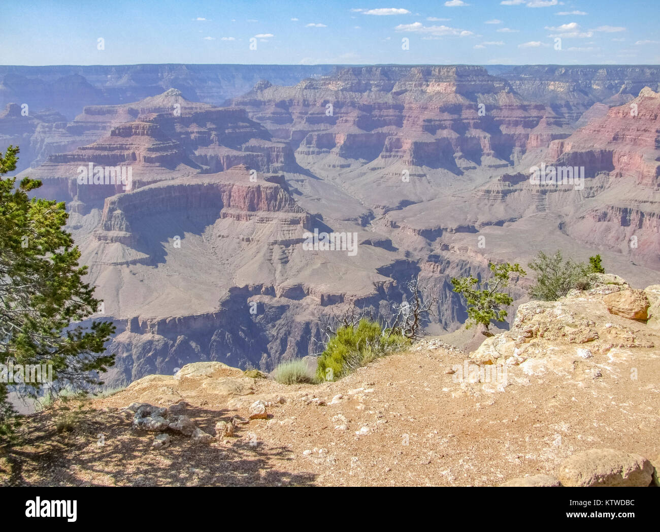 sunny aerial view at the Grand Canyon National Park in Arizona, USA ...