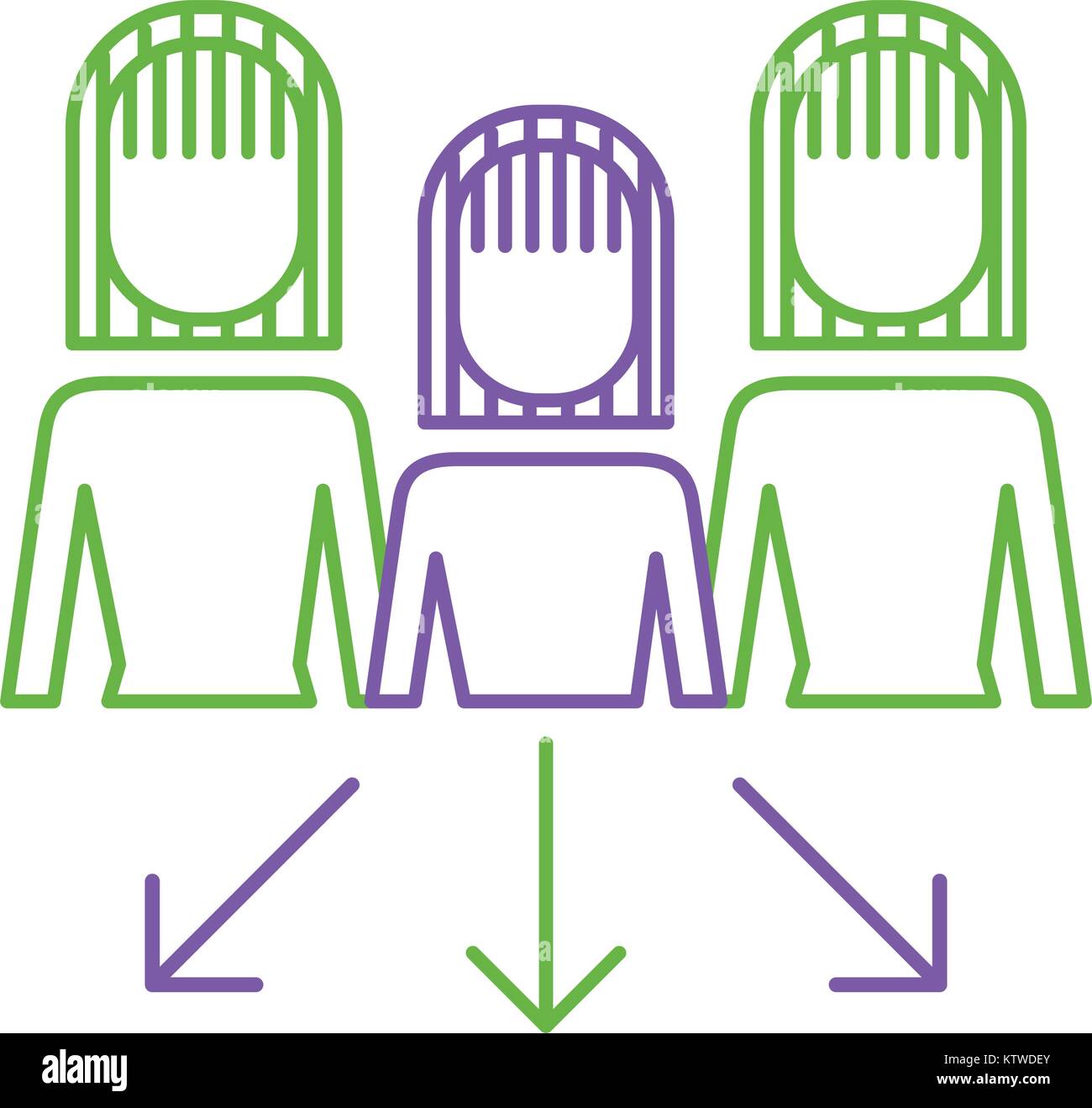 group women business direction choice Stock Vector Image & Art - Alamy