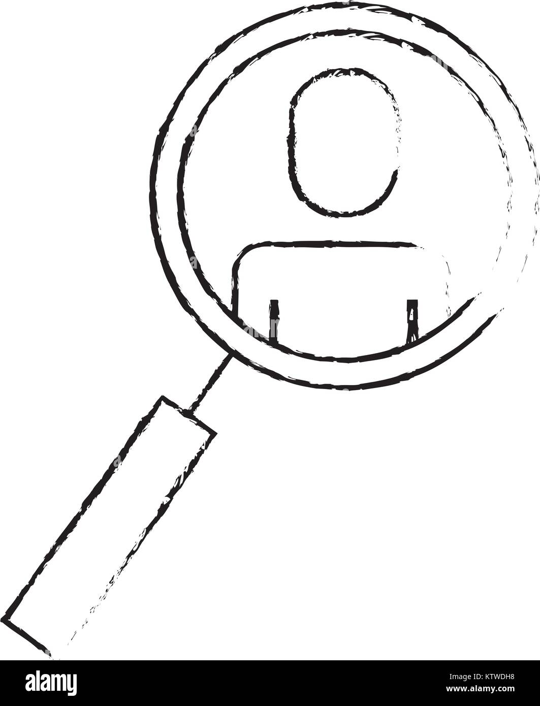 magnifier with business man pictogram icon Stock Vector Image & Art - Alamy